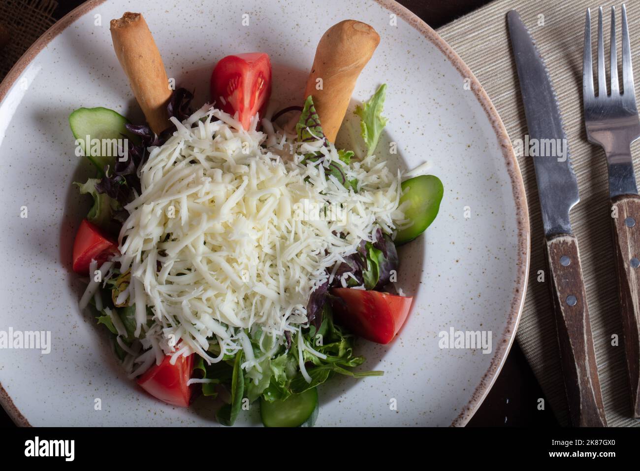 healthy eating, dieting, vegetarian kitchen and cooking concept - close ...