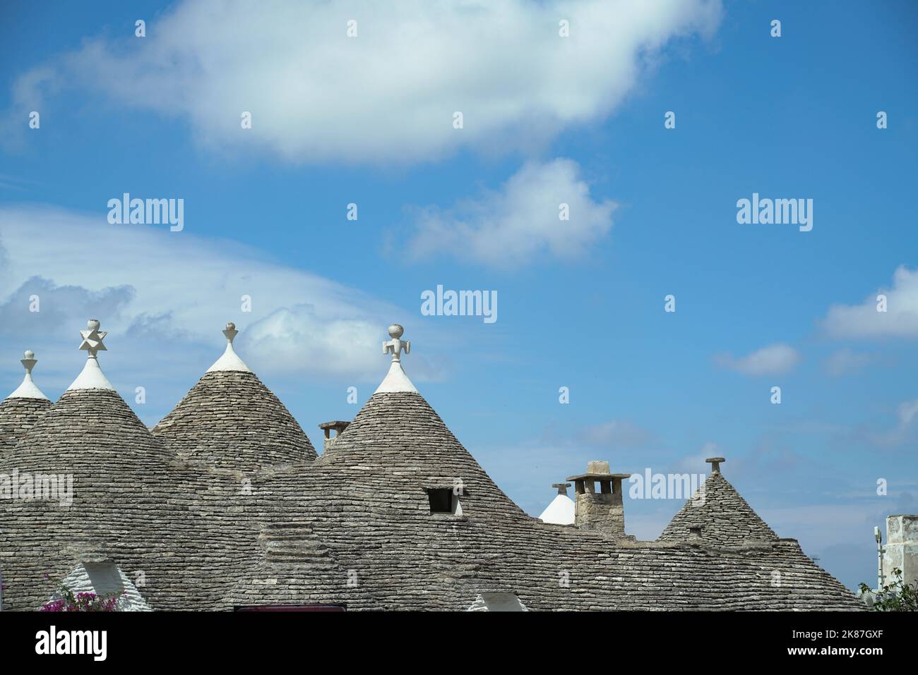 A series of trulli with their unique cone shape, a destination to visit ...