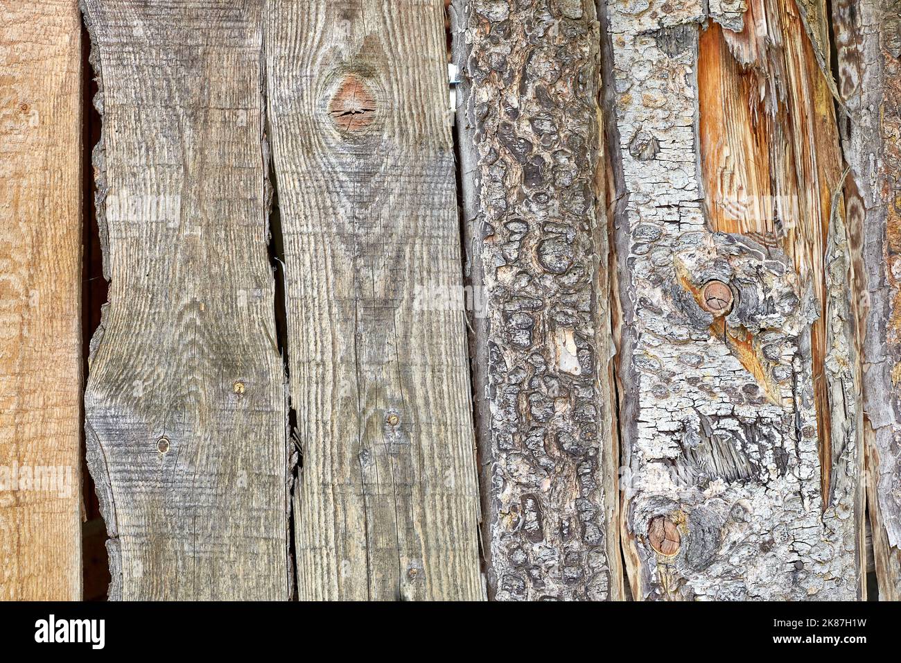 Old cracked wood plank background. Wood texture. Front view with copy space Stock Photo - Alamy