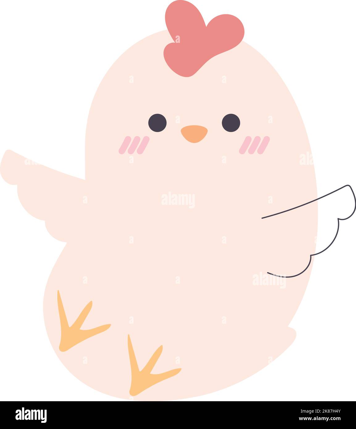 chicken animal kawaii Stock Vector Image & Art - Alamy
