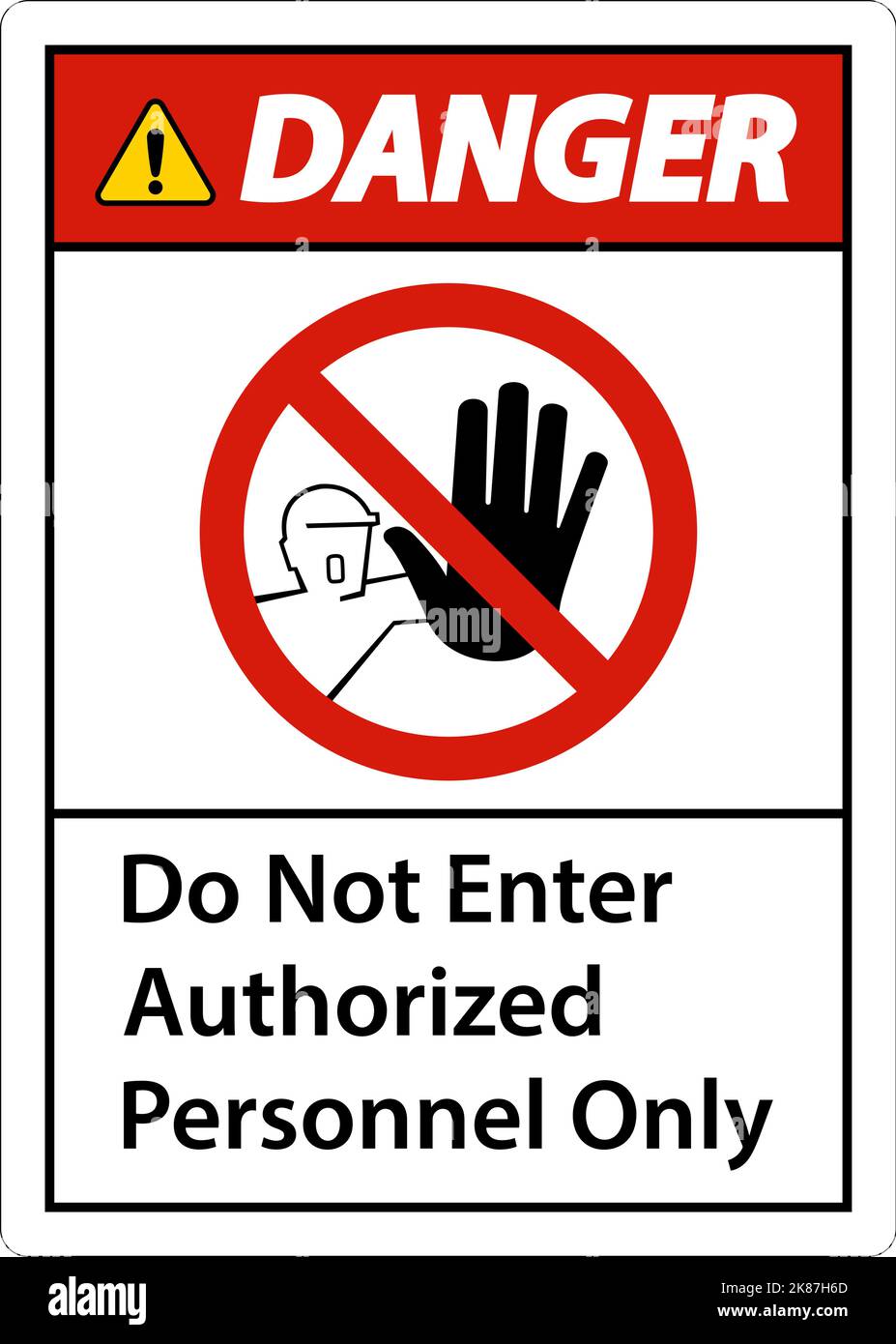 Danger Do Not Enter Authorized Personnel Only Sign Stock Vector Image ...