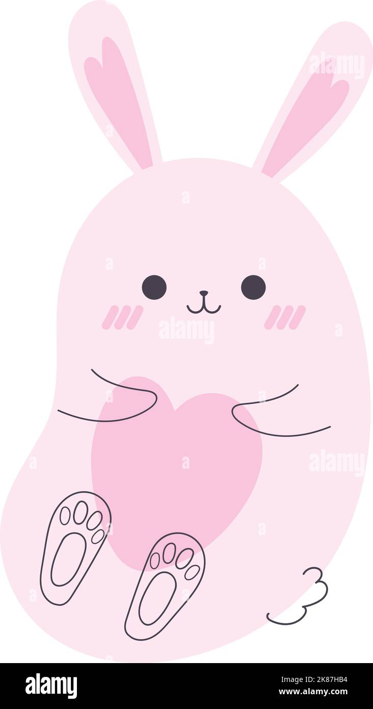 rabbit animal kawaii Stock Vector Image & Art - Alamy
