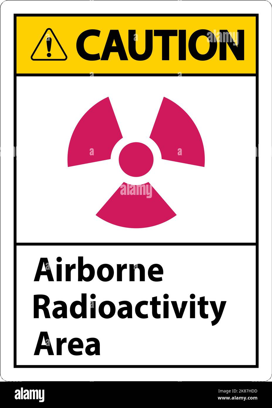 Caution Airborne Radioactivity Area Symbol Sign On White Background ...