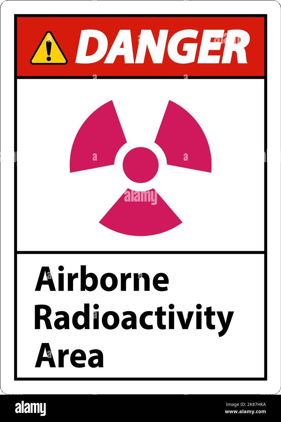 Danger Airborne Radioactivity Area Symbol Sign On White Background ...