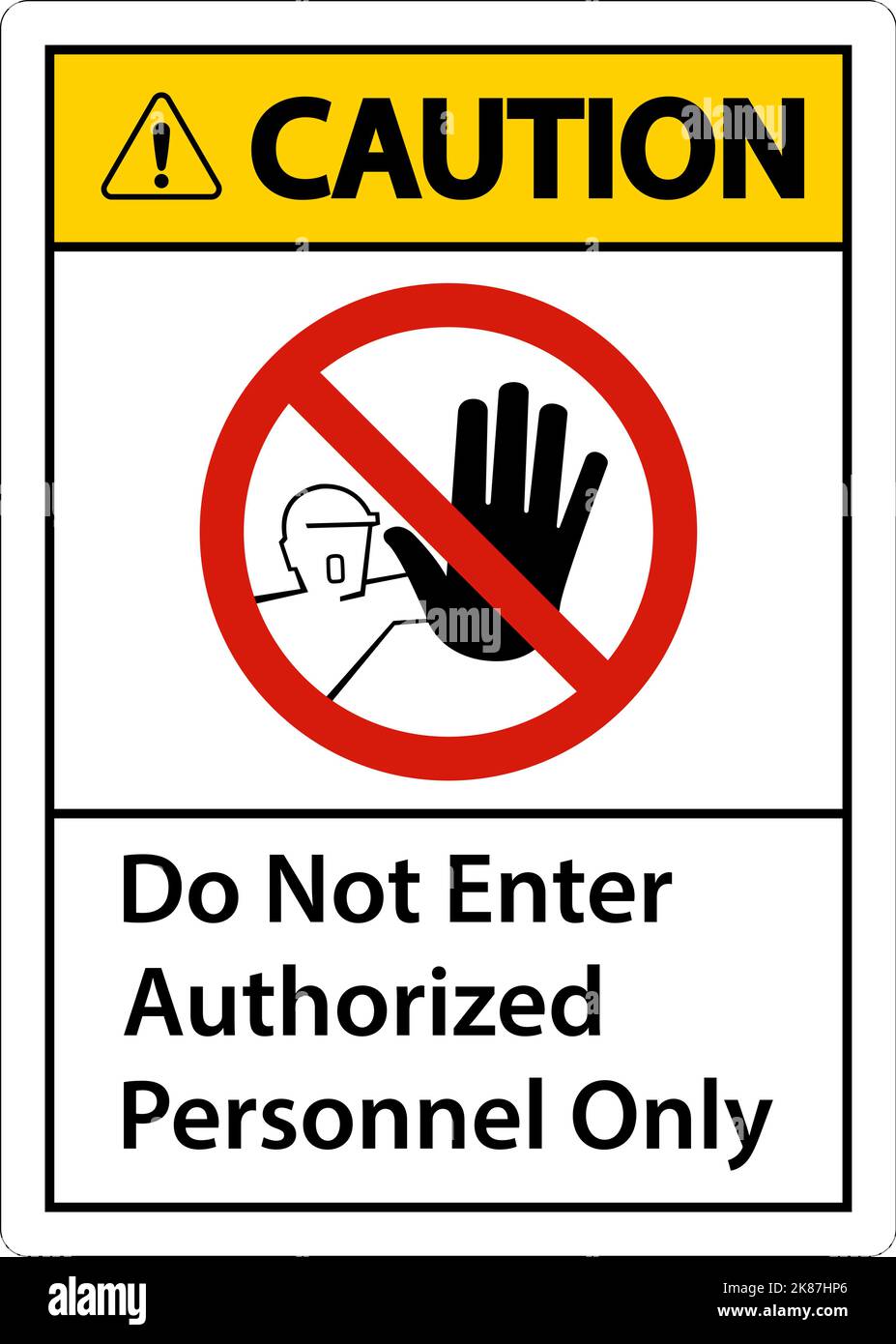Caution Do Not Enter Authorized Personnel Only Sign Stock Vector Image ...