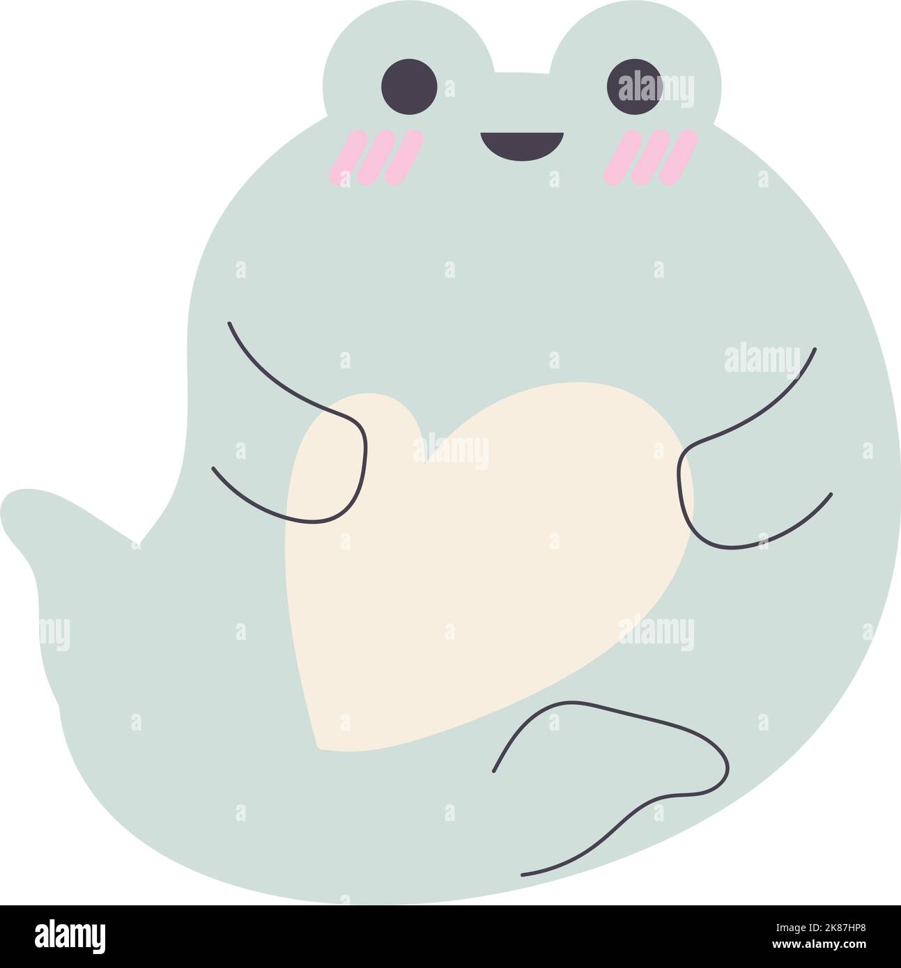 frog animal kawaii Stock Vector Image & Art - Alamy