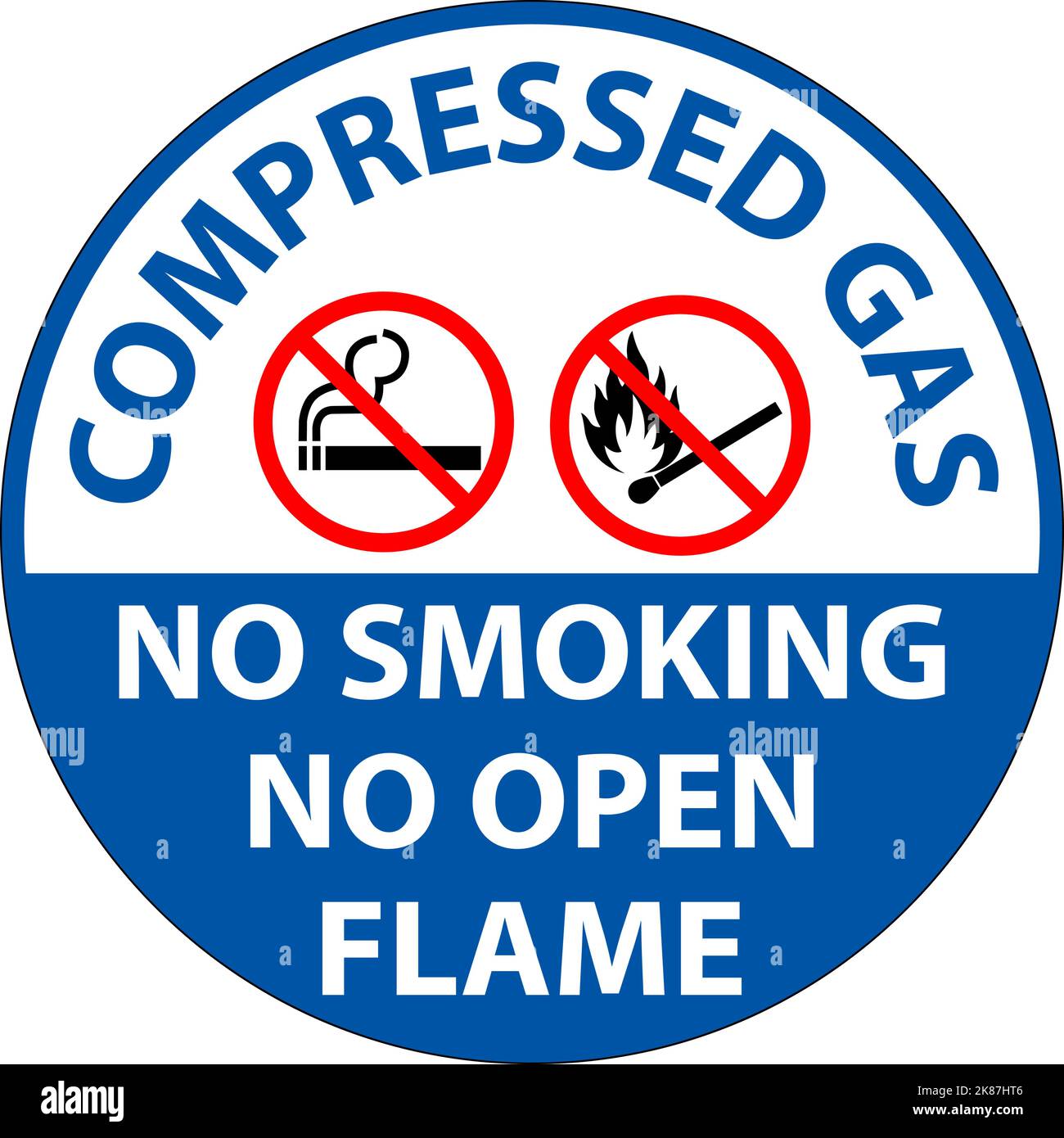 Compressed Gas No Smoking No Open Flame Floor Sign Stock Vector Image ...