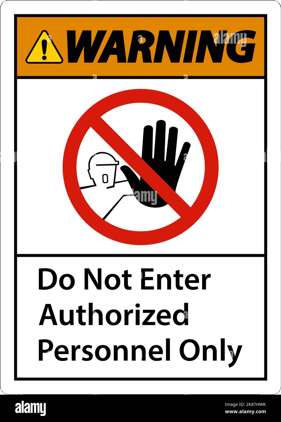 Warning Do Not Enter Authorized Personnel Only Sign Stock Vector Image ...
