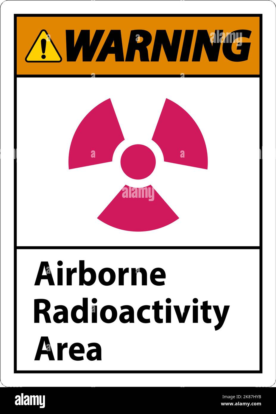 Warning Airborne Radioactivity Area Symbol Sign On White Background ...