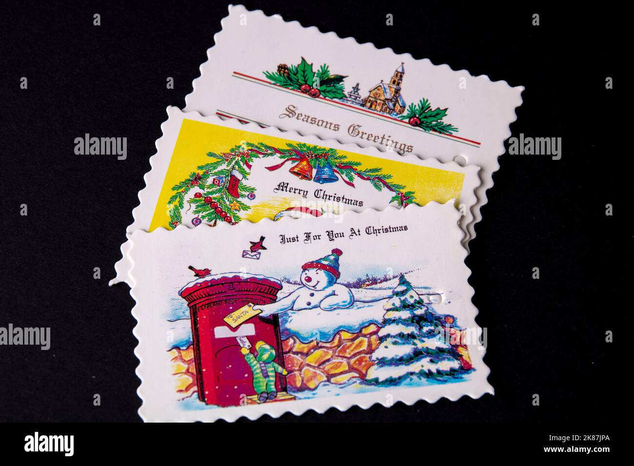 Collection old postcards stamps hi-res stock photography and images - Alamy