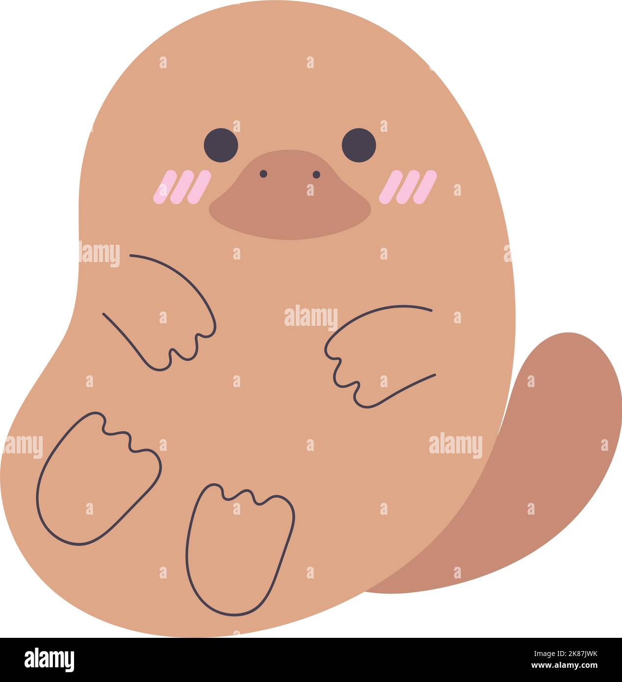 platypus animal kawaii Stock Vector Image & Art - Alamy