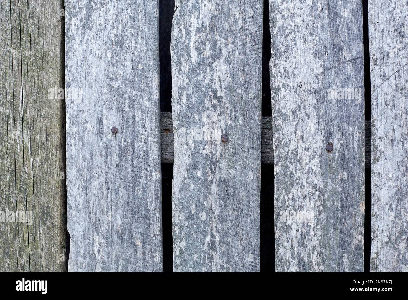 High quality old cracked wooden fence background. Wood texture. Front view with copy space Stock ...