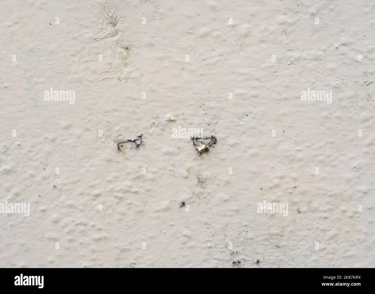 High quality old grunge rusted sheet metal texture painted in cream ...