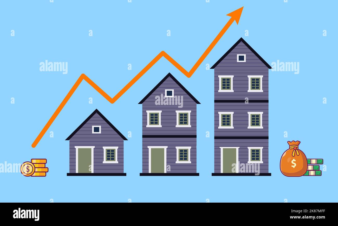 Investing Real estate Concept. Invest Money with Increasing property ... Investing Real estate Concept. Invest Money with Increasing property ...