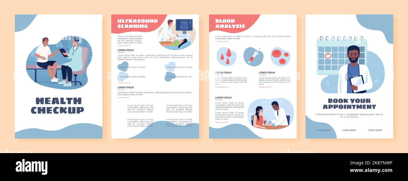 Health checkup flat vector brochure template Stock Vector Image & Art ...