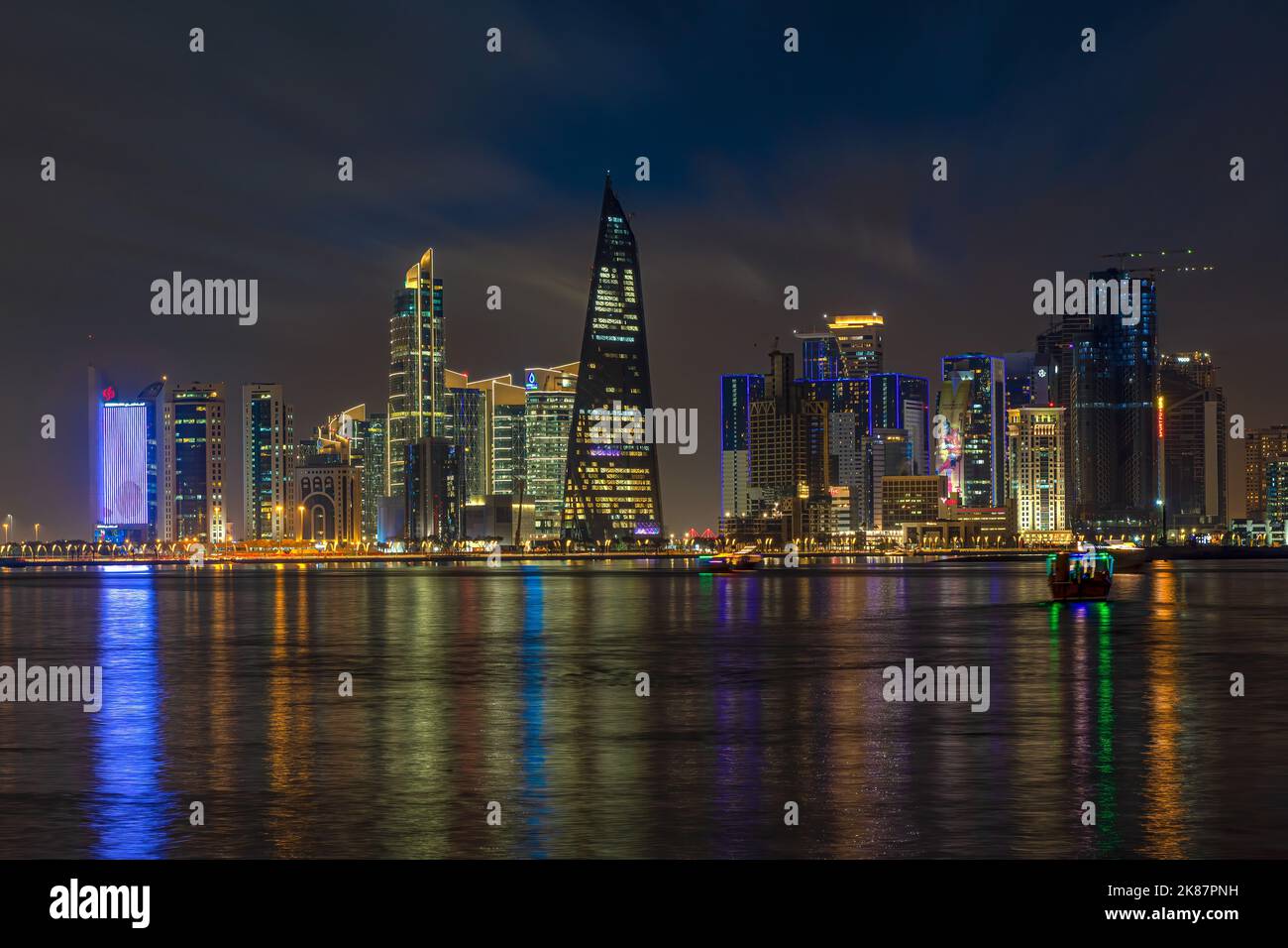 The Panoramic skyline of Doha city . Doha Buildings and landmark Stock ...