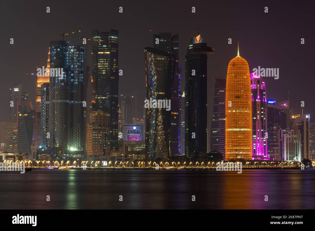 The Panoramic skyline of Doha city . Doha Buildings and landmark Stock ...