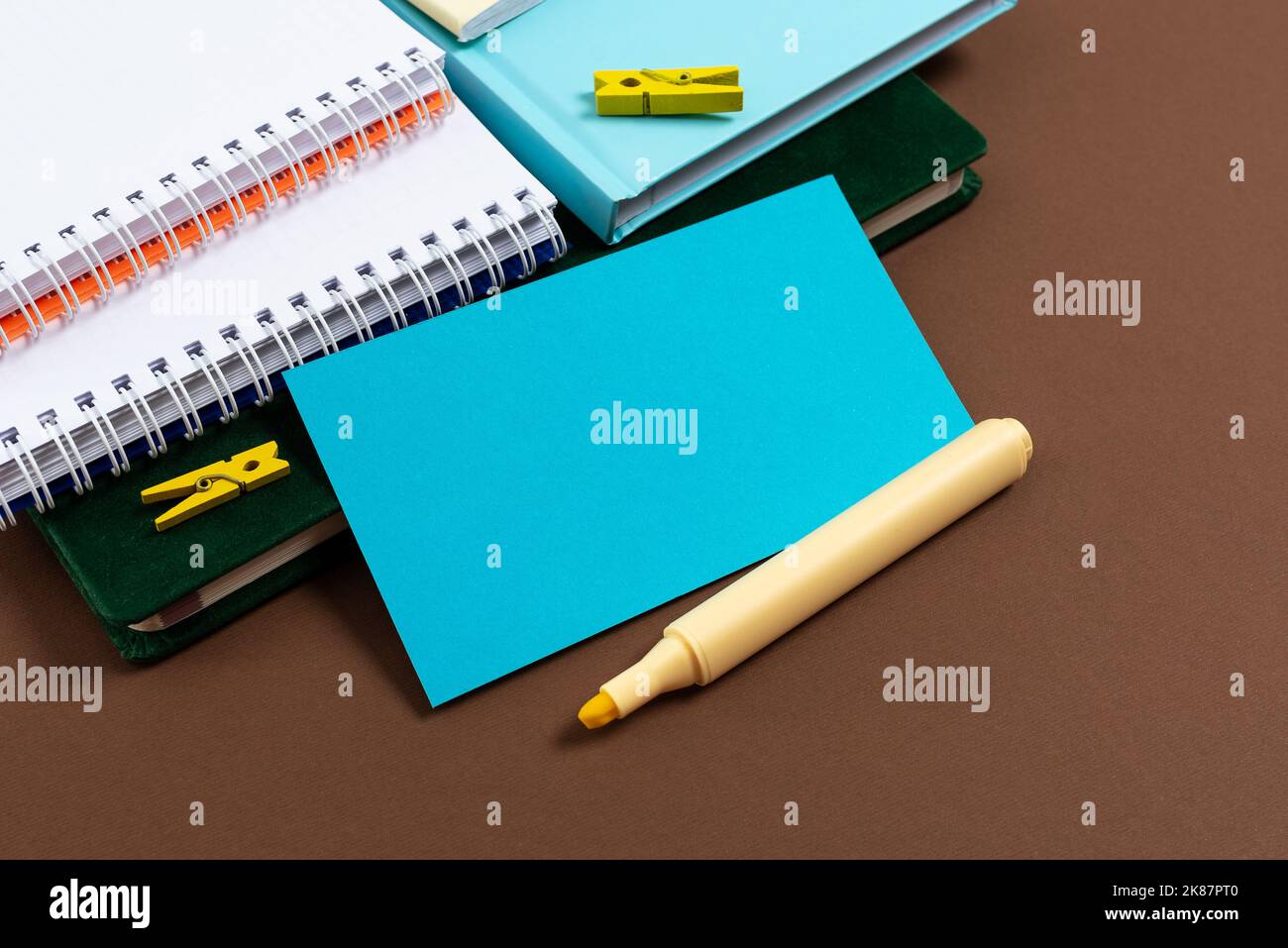 Multiple Assorted Collection Office Stationery Photo With Pens Pencils ...