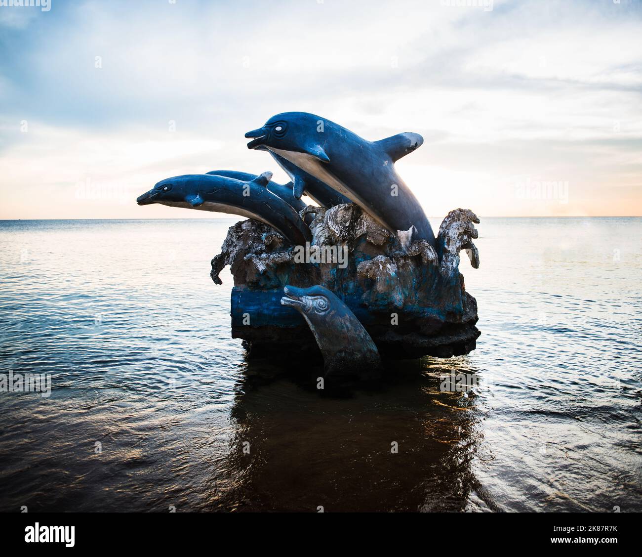 Dolphin statue on Phu Quoc island, Vietnam, Southeast Asia Stock Photo ...