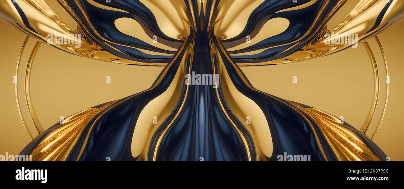 Abstract gold organic background. 3D render Stock Photo - Alamy