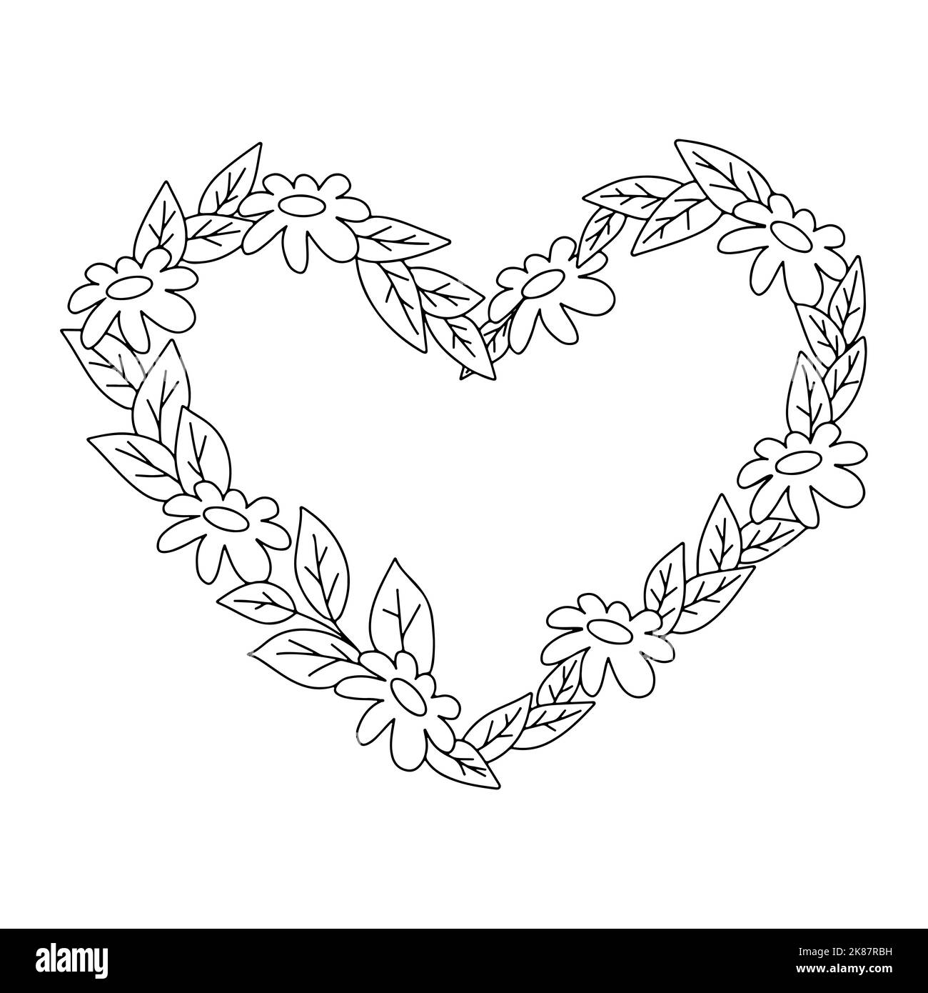 Doodle heart border clipart Black and White Stock Photos & Images - Alamy
