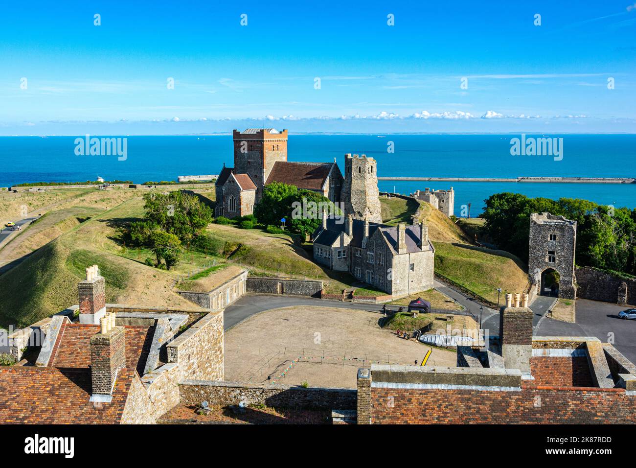 Dover,England,United Kingdom - August 27, 2022 : View of the old church ...