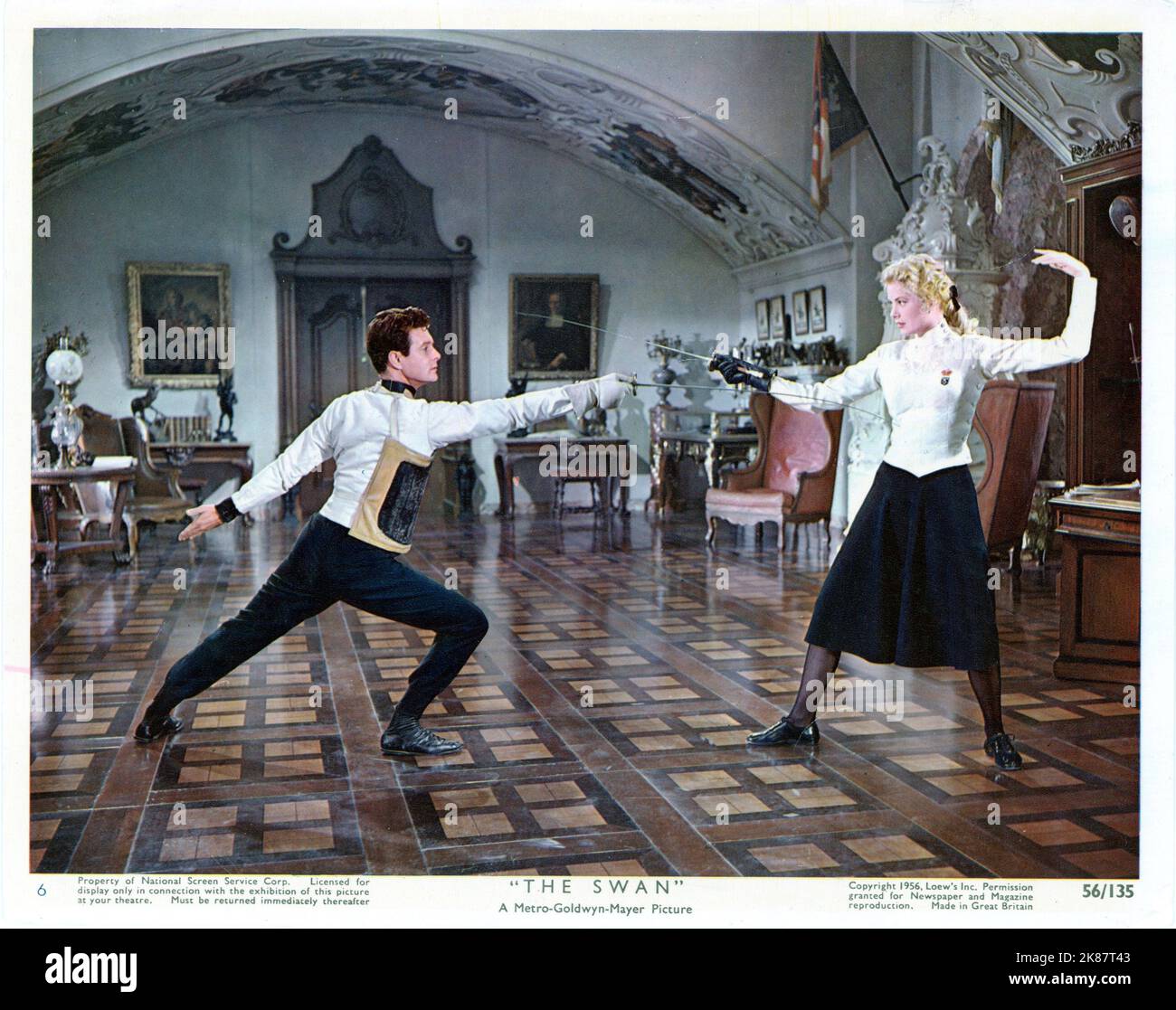 LOUIS JOURDAN and GRACE KELLY in THE SWAN 1956 director CHARLES VIDOR ...