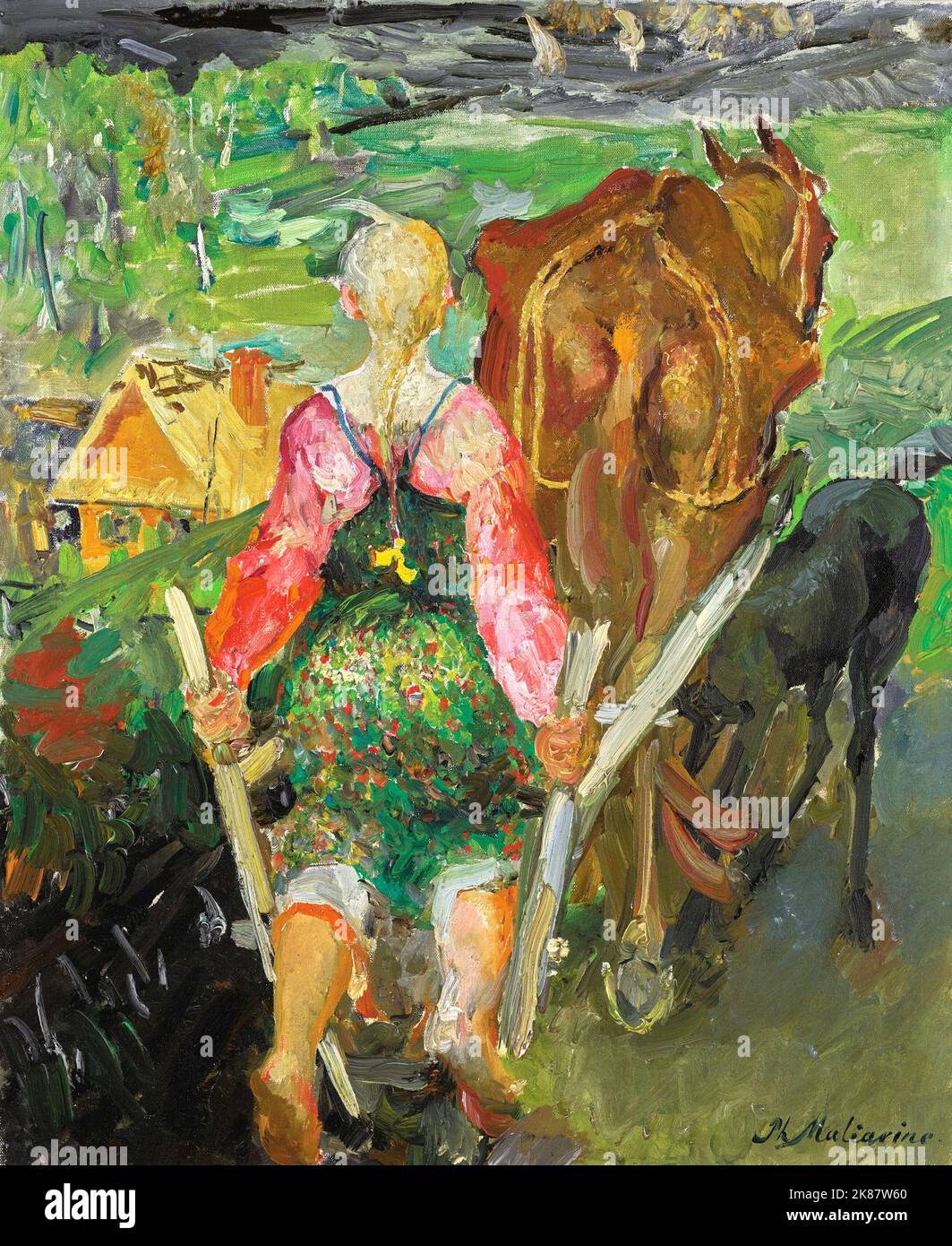 Philip Andreevich Malyavin - Ploughing Stock Photo - Alamy