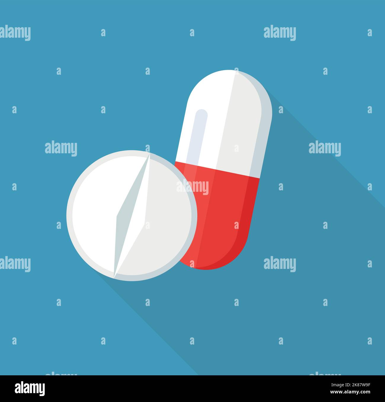 Set of vector pills and capsules isometric icon. painkillers ...