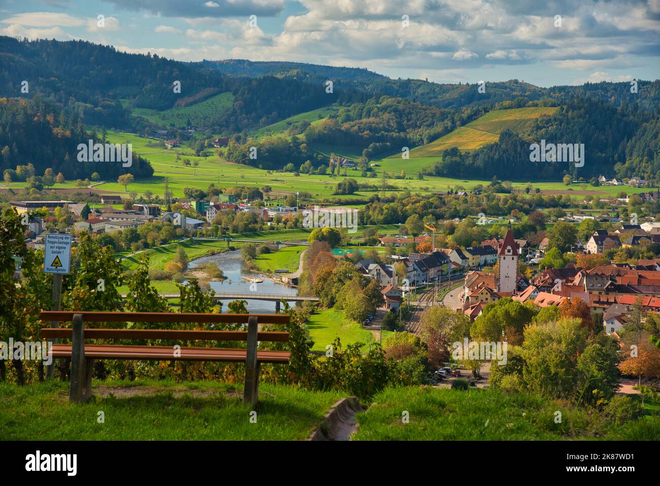 autumn time in the black forest in germany in the heights of Gengenbach ...