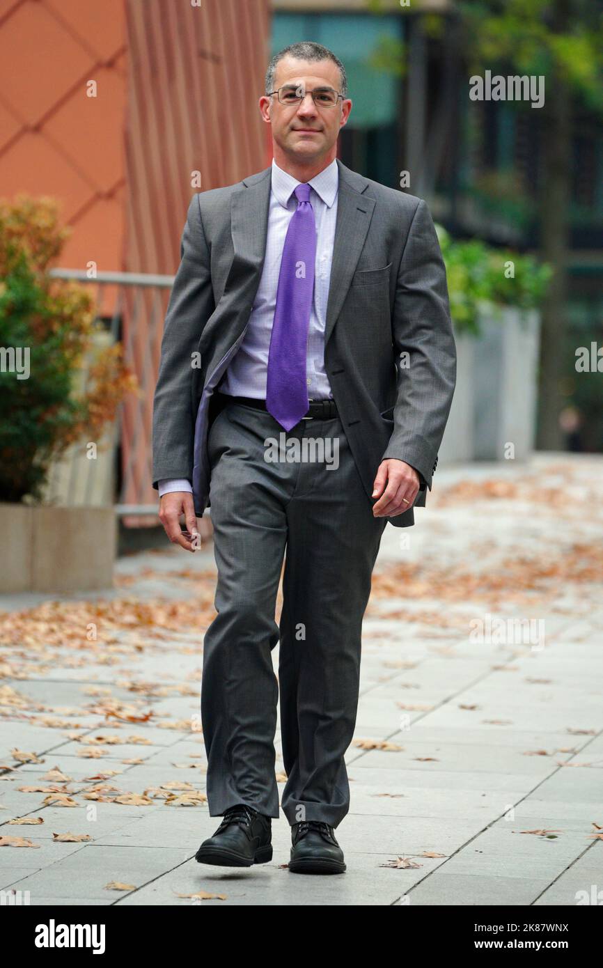 Dr Owen Arthurs, a paediatric radiologist, arrives at Manchester Crown ...