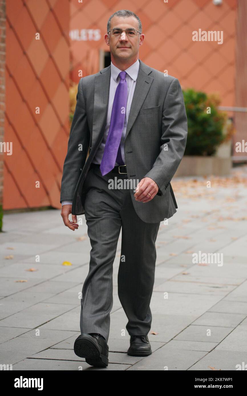 Dr Owen Arthurs, a paediatric radiologist, arrives at Manchester Crown ...