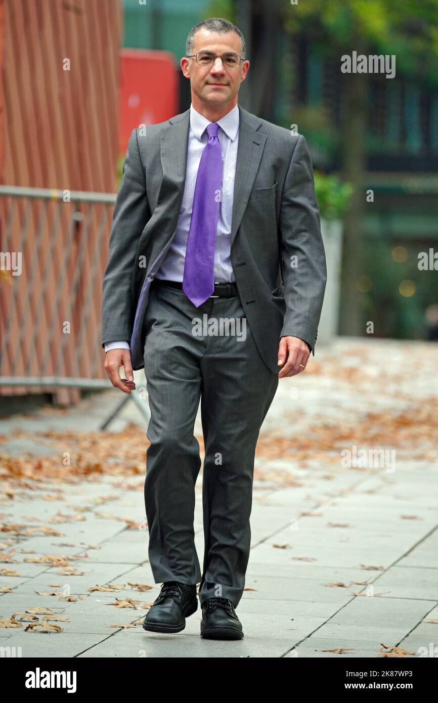 Dr Owen Arthurs, a paediatric radiologist, arrives at Manchester Crown ...