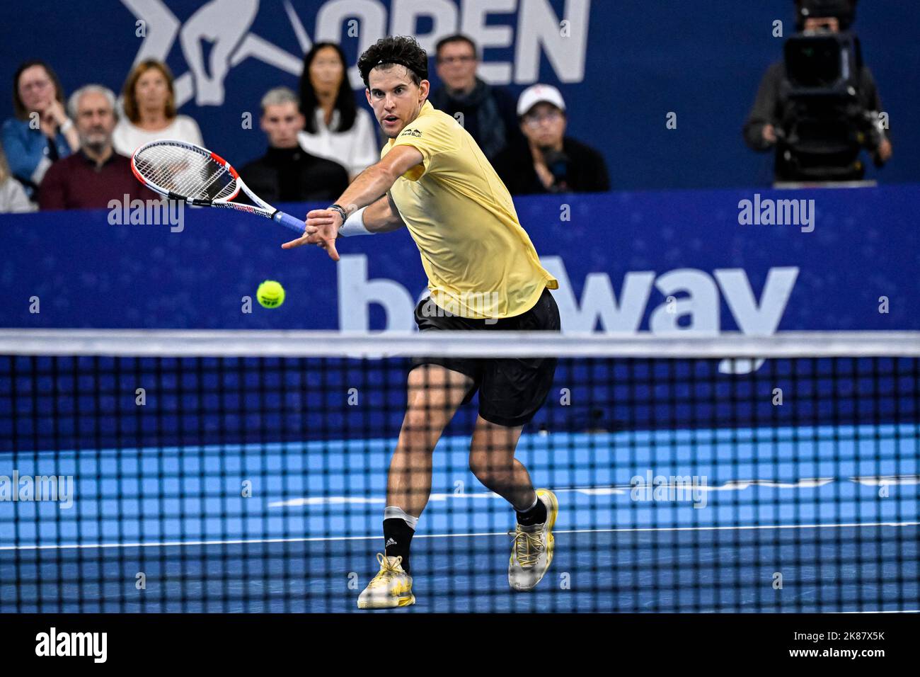 Austrian Dominic Thiem pictured in action during the men's single ...