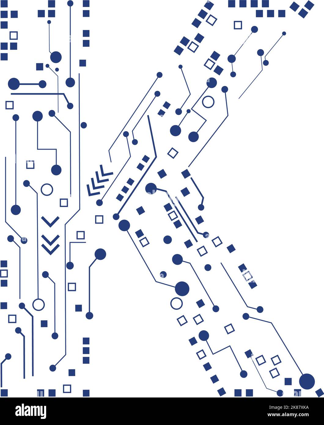 Tech vector font typeface unique design Stock Vector Image & Art - Alamy