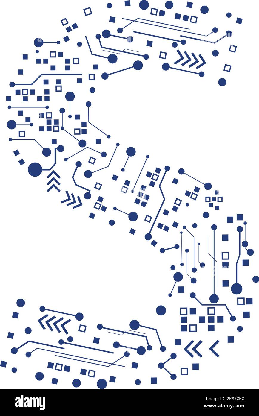 Tech vector font typeface unique design Stock Vector Image & Art - Alamy