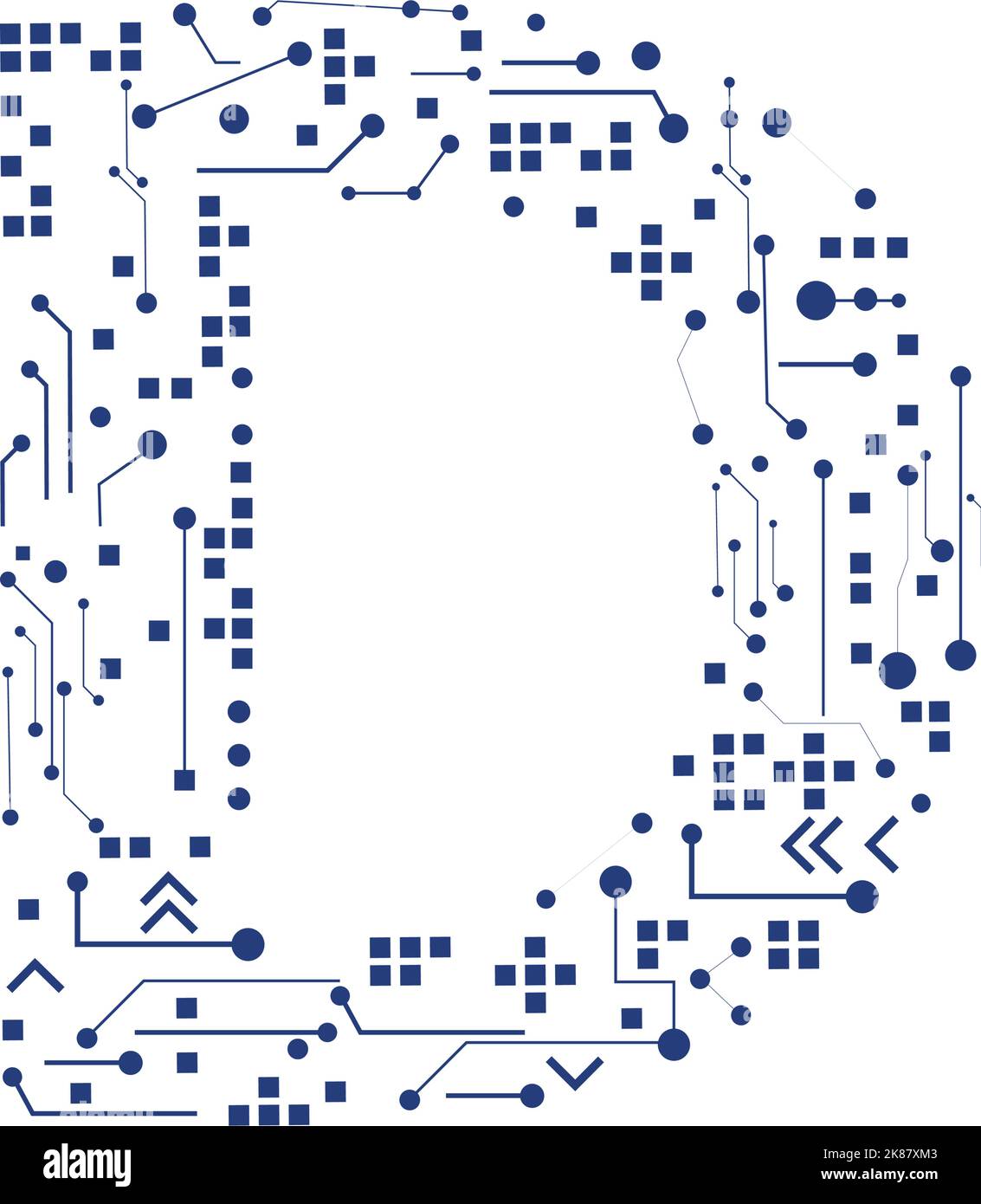 Tech vector font typeface unique design Stock Vector Image & Art - Alamy