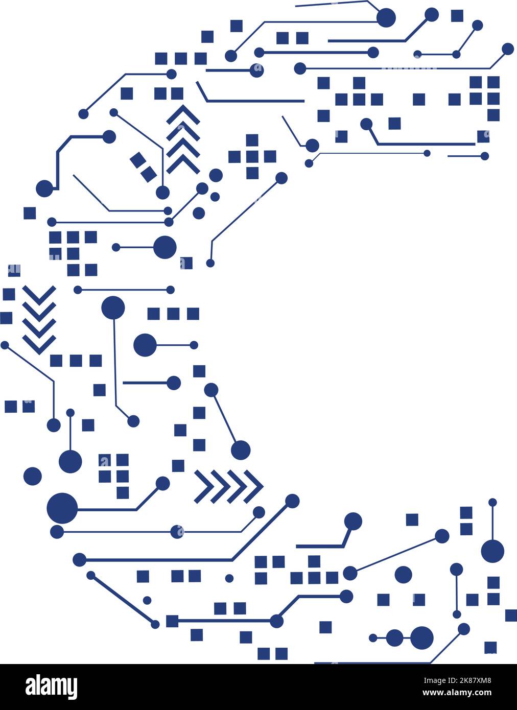 Tech vector font typeface unique design Stock Vector Image & Art - Alamy