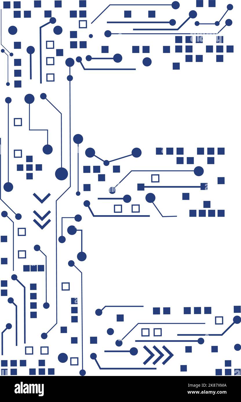 Tech vector font typeface unique design Stock Vector Image & Art - Alamy