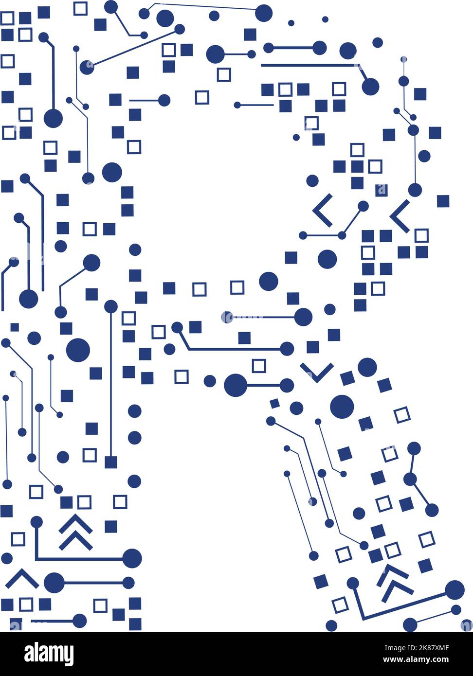 Tech vector font typeface unique design Stock Vector Image & Art - Alamy