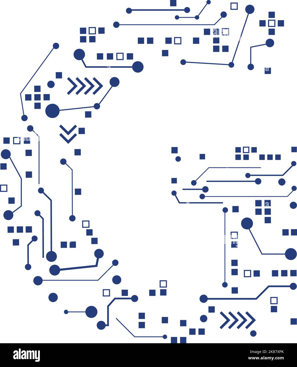 Tech vector font typeface unique design Stock Vector Image & Art - Alamy