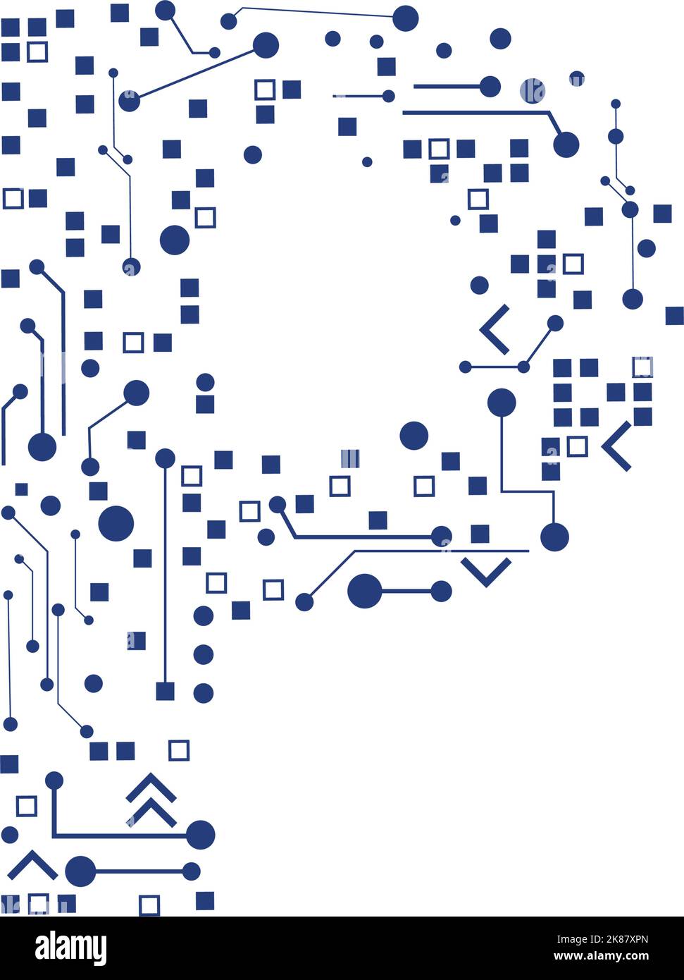 Tech vector font typeface unique design Stock Vector Image & Art - Alamy