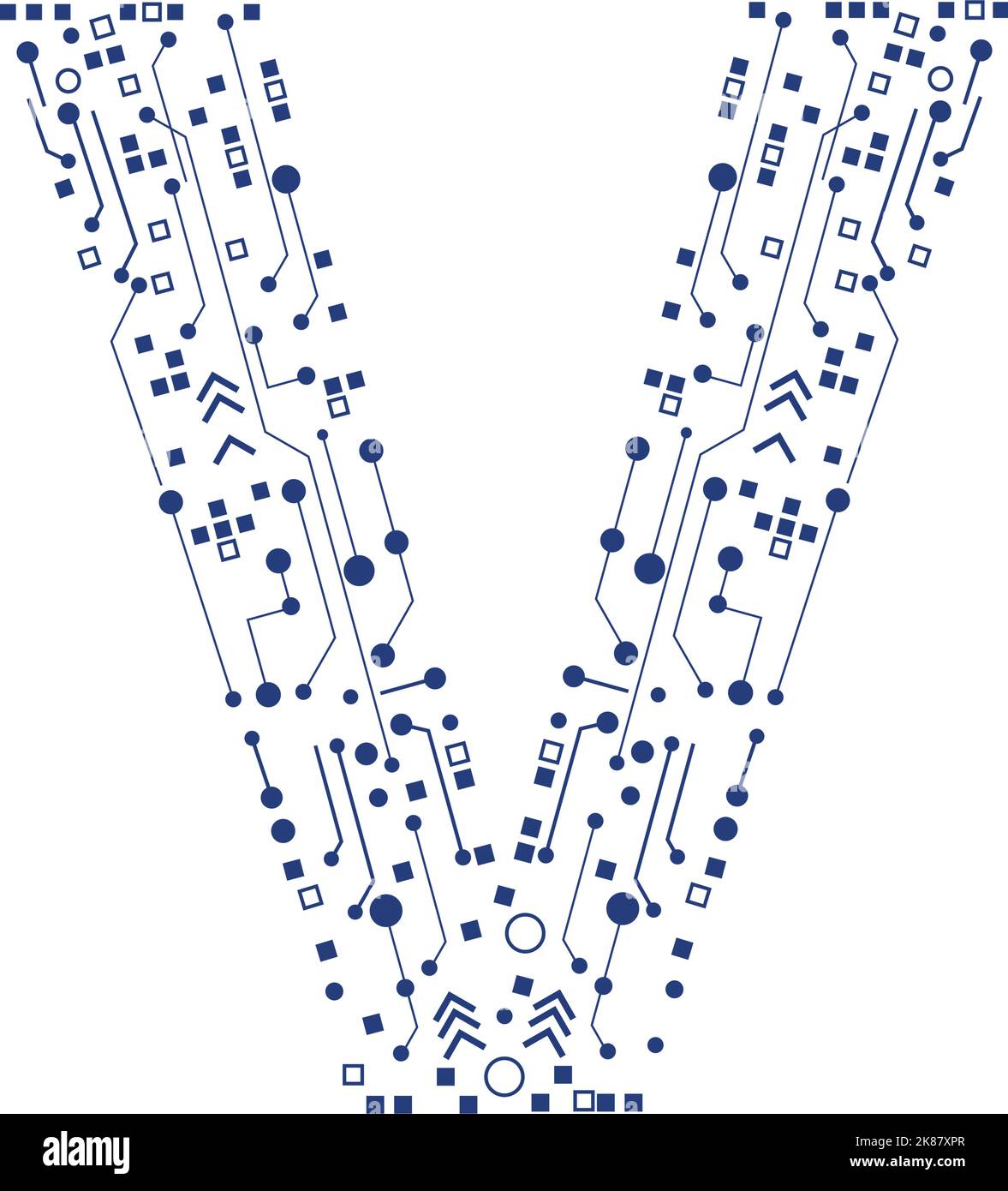 Tech vector font typeface unique design Stock Vector Image & Art - Alamy