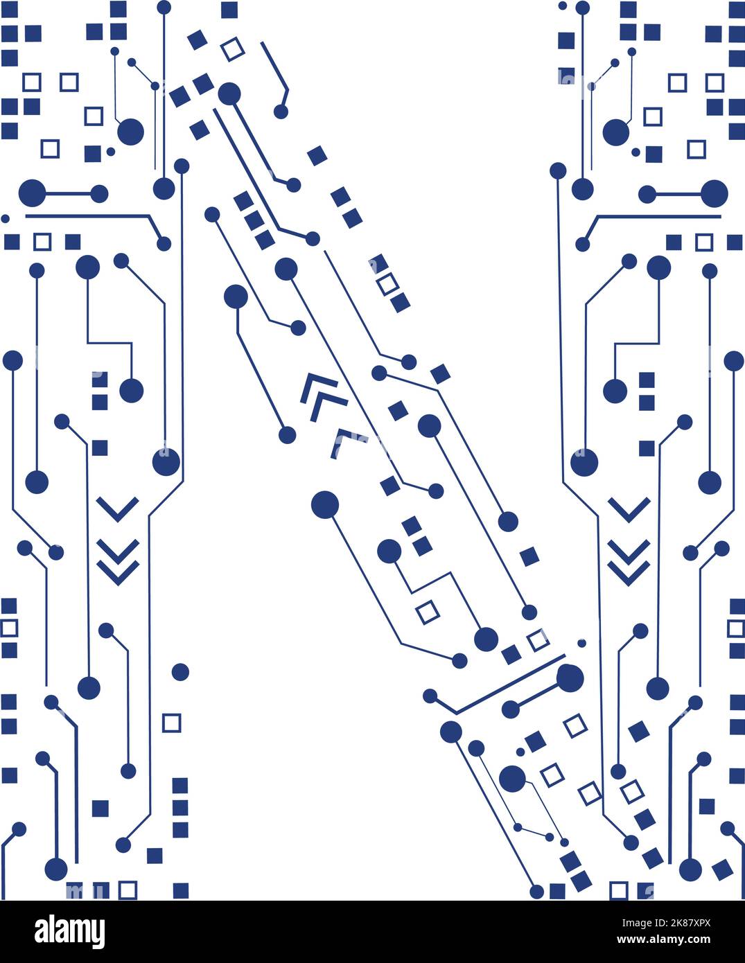 Tech vector font typeface unique design Stock Vector Image & Art - Alamy