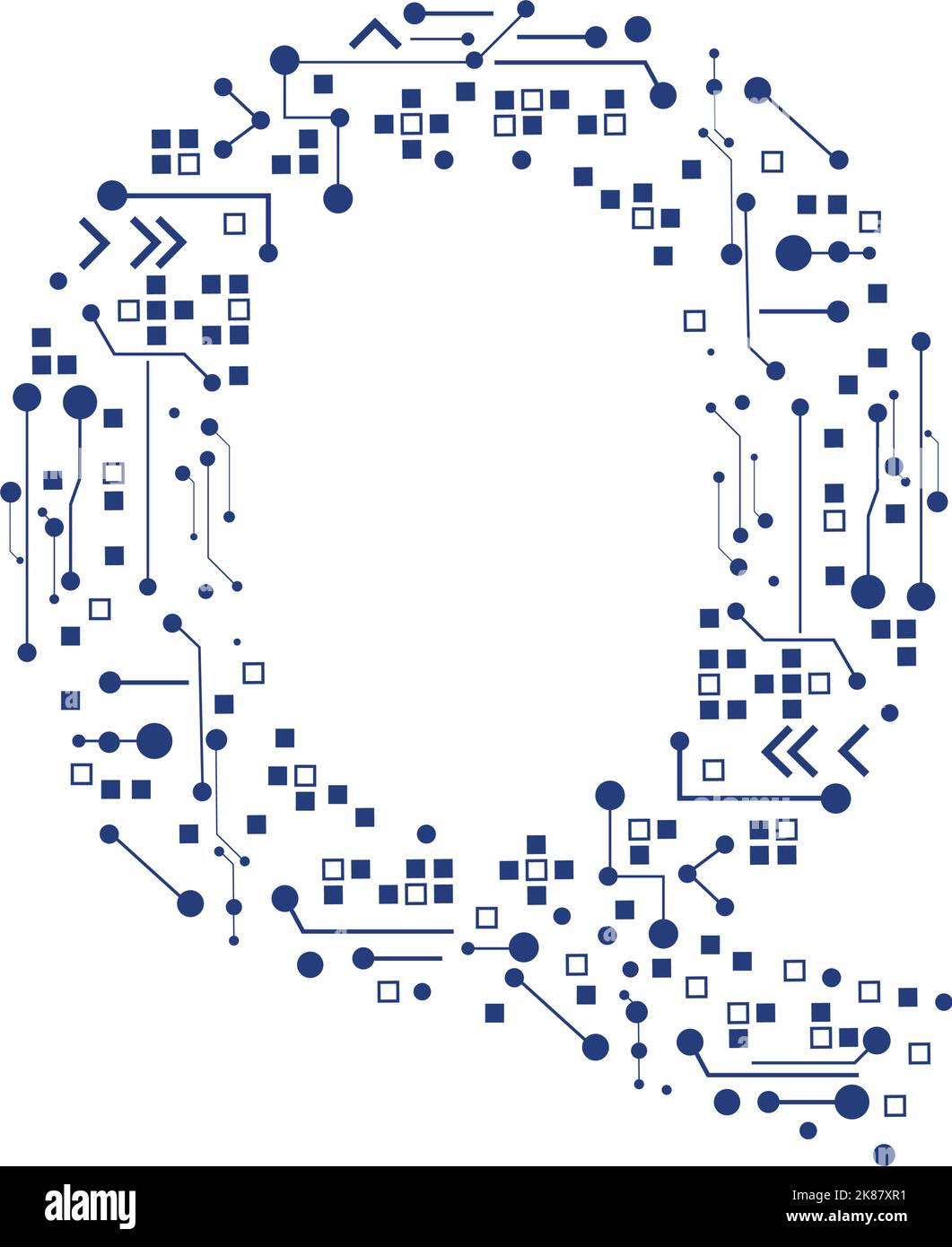 Tech vector font typeface unique design Stock Vector Image & Art - Alamy