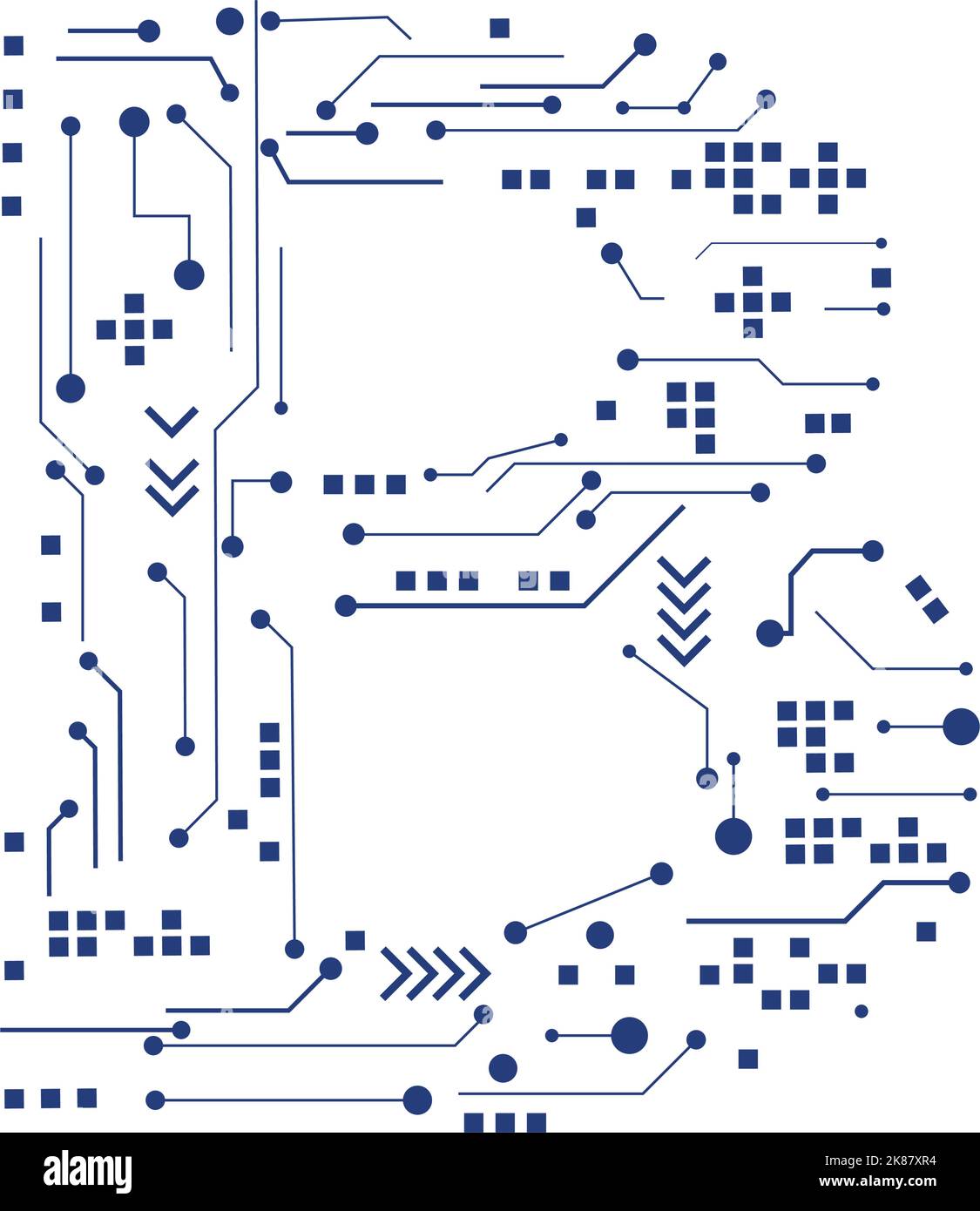 Tech vector font typeface unique design Stock Vector Image & Art - Alamy