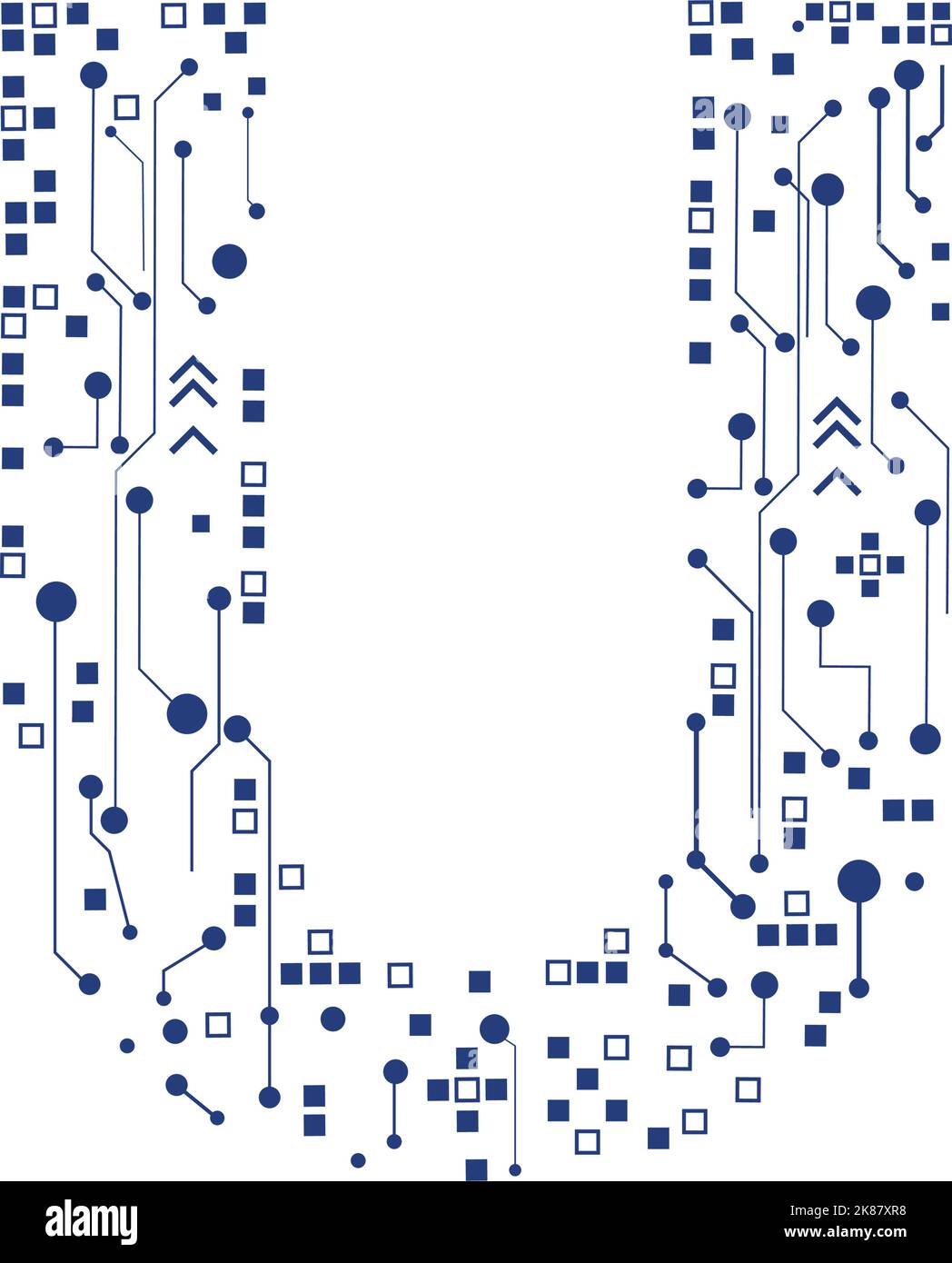 Tech vector font typeface unique design Stock Vector Image & Art - Alamy