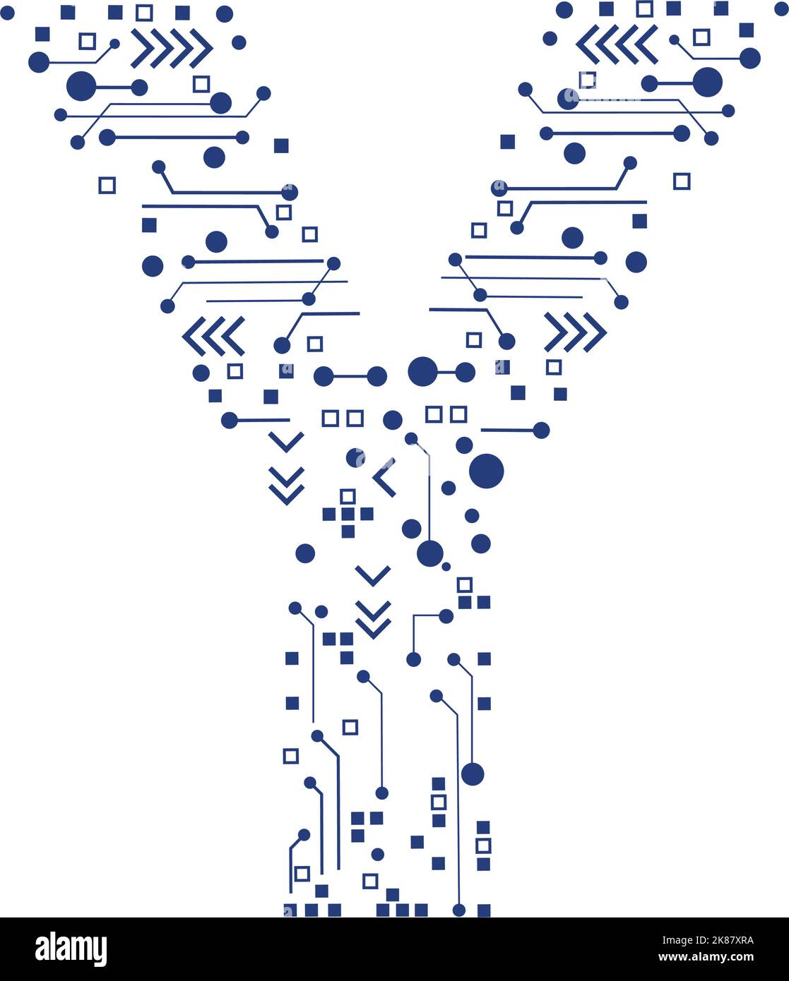 Tech vector font typeface unique design Stock Vector Image & Art - Alamy