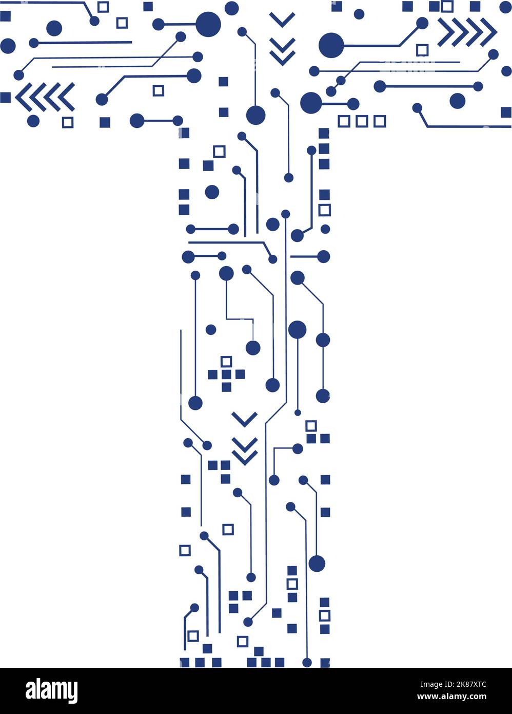 Tech vector font typeface unique design Stock Vector Image & Art - Alamy