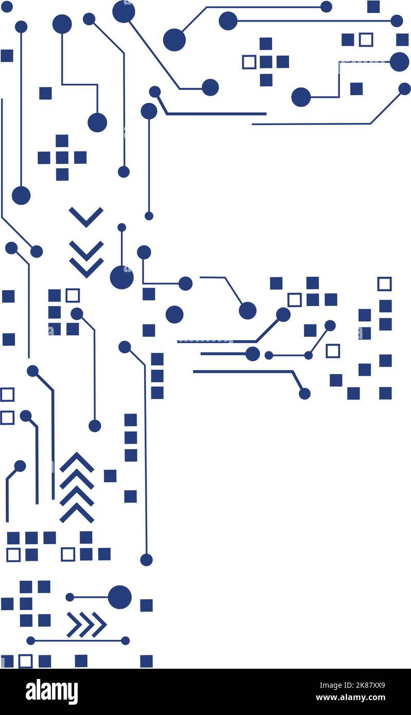 Tech vector font typeface unique design Stock Vector Image & Art - Alamy